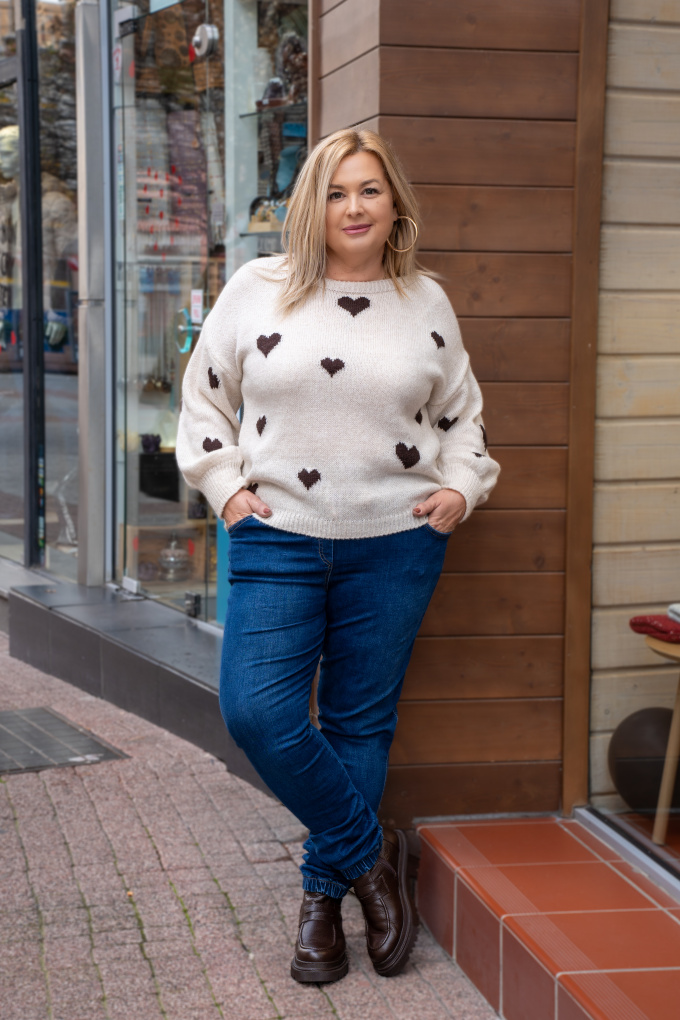 Макси дънки в синьо с ластик и бели връзки - Gang.bg